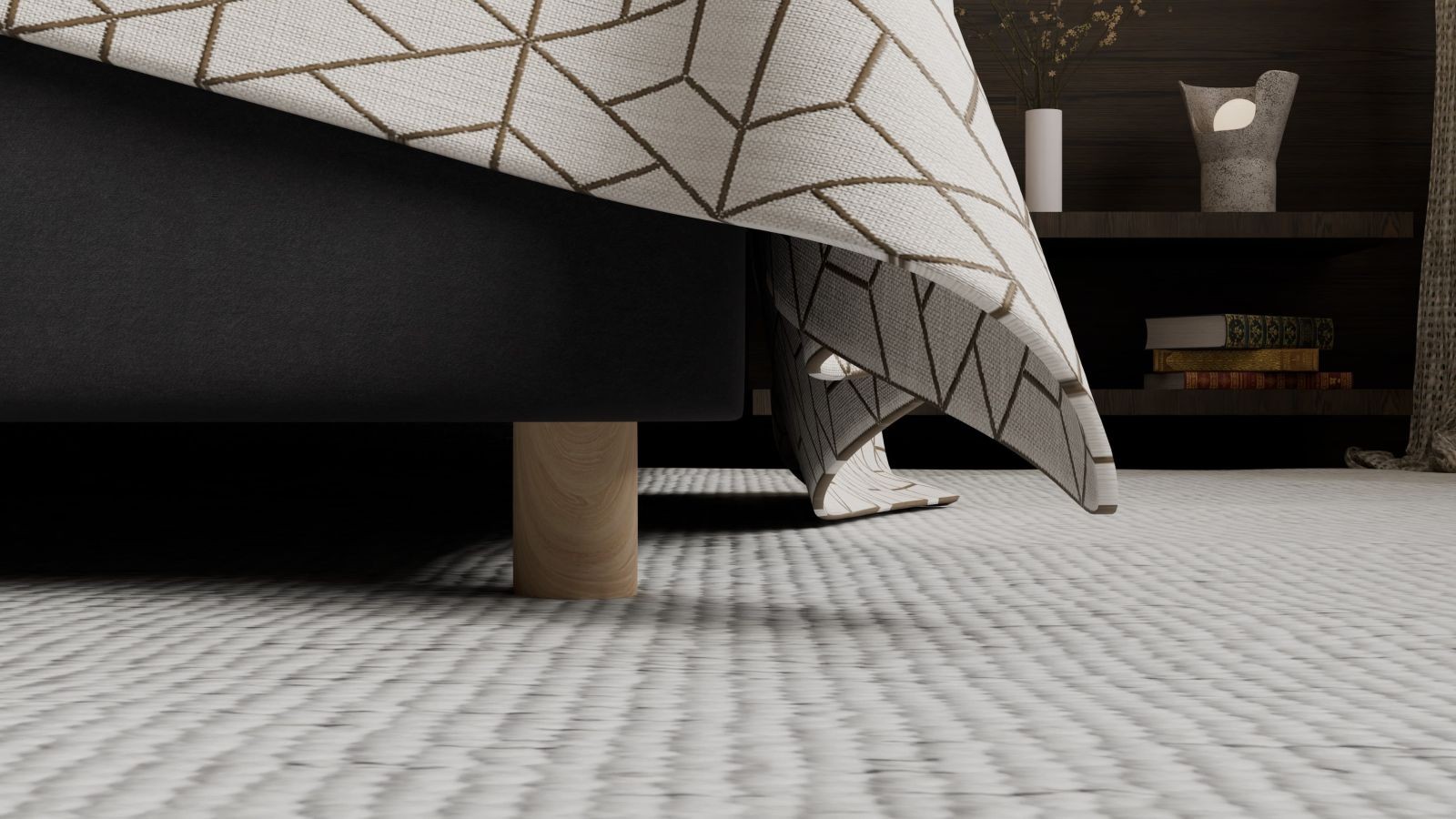 Čalouněná postel Aurora Frame Lift, Wooden Black, Paris Anthracite ...