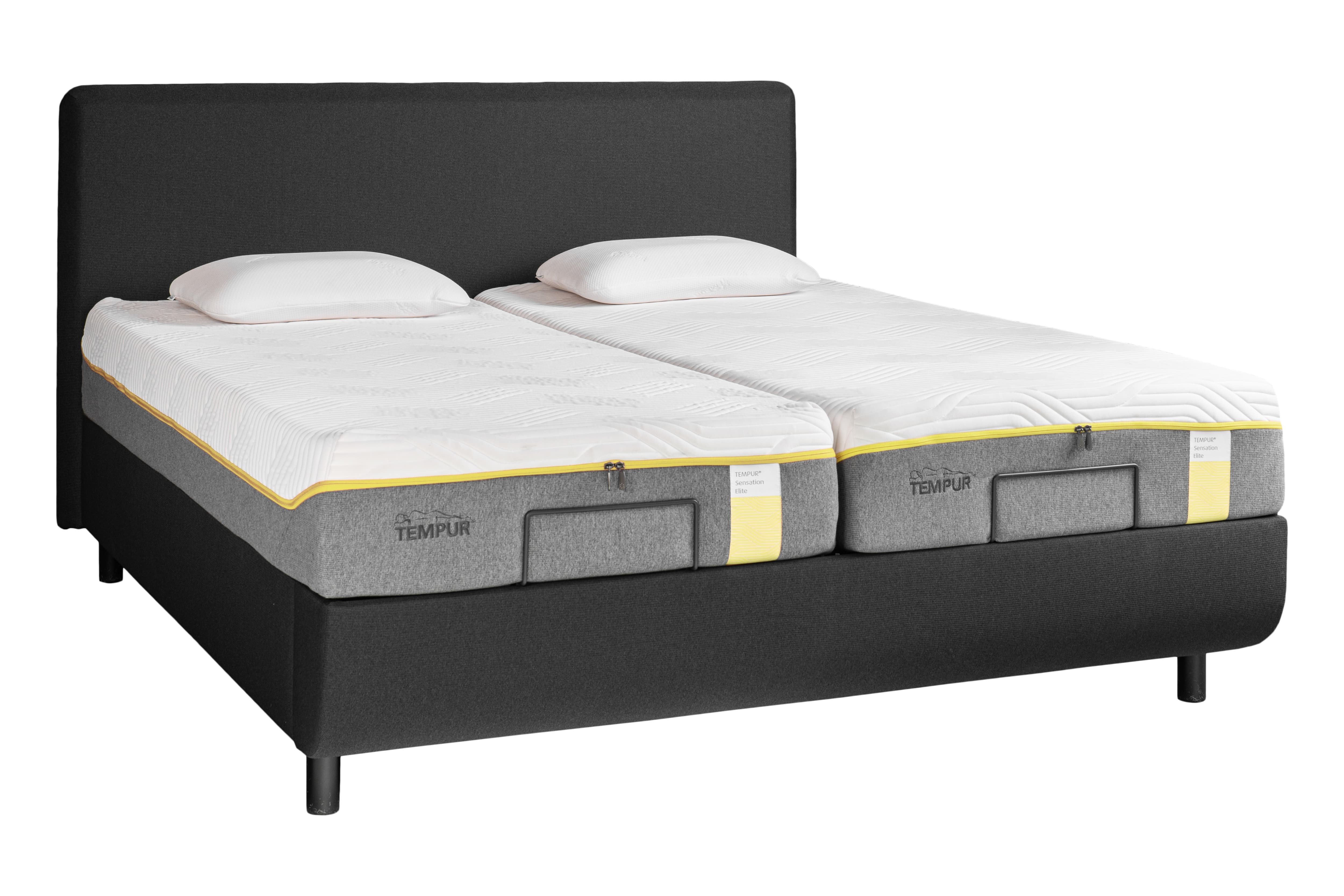 TEMPUR Arc Form Static Slatted Warm Stone, 150x200 cm, Black/Gold Ring ...