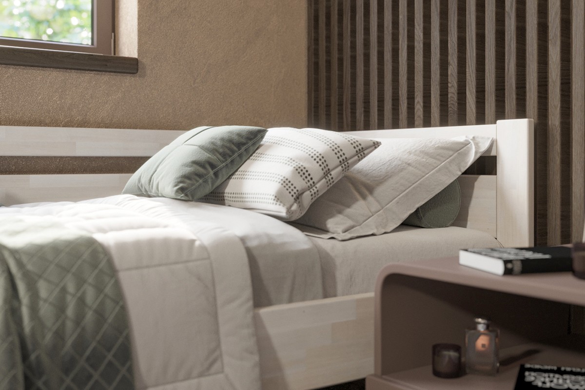 Rohová dřevěná postel Emily, levý roh, provedení BO102 bílá, 120x200 cm ...